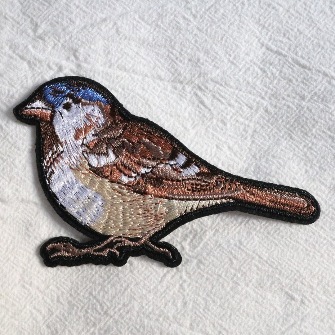 Bird Patch, Bird Patches, Blue Bird Embroidered, Iron on Patch ...
