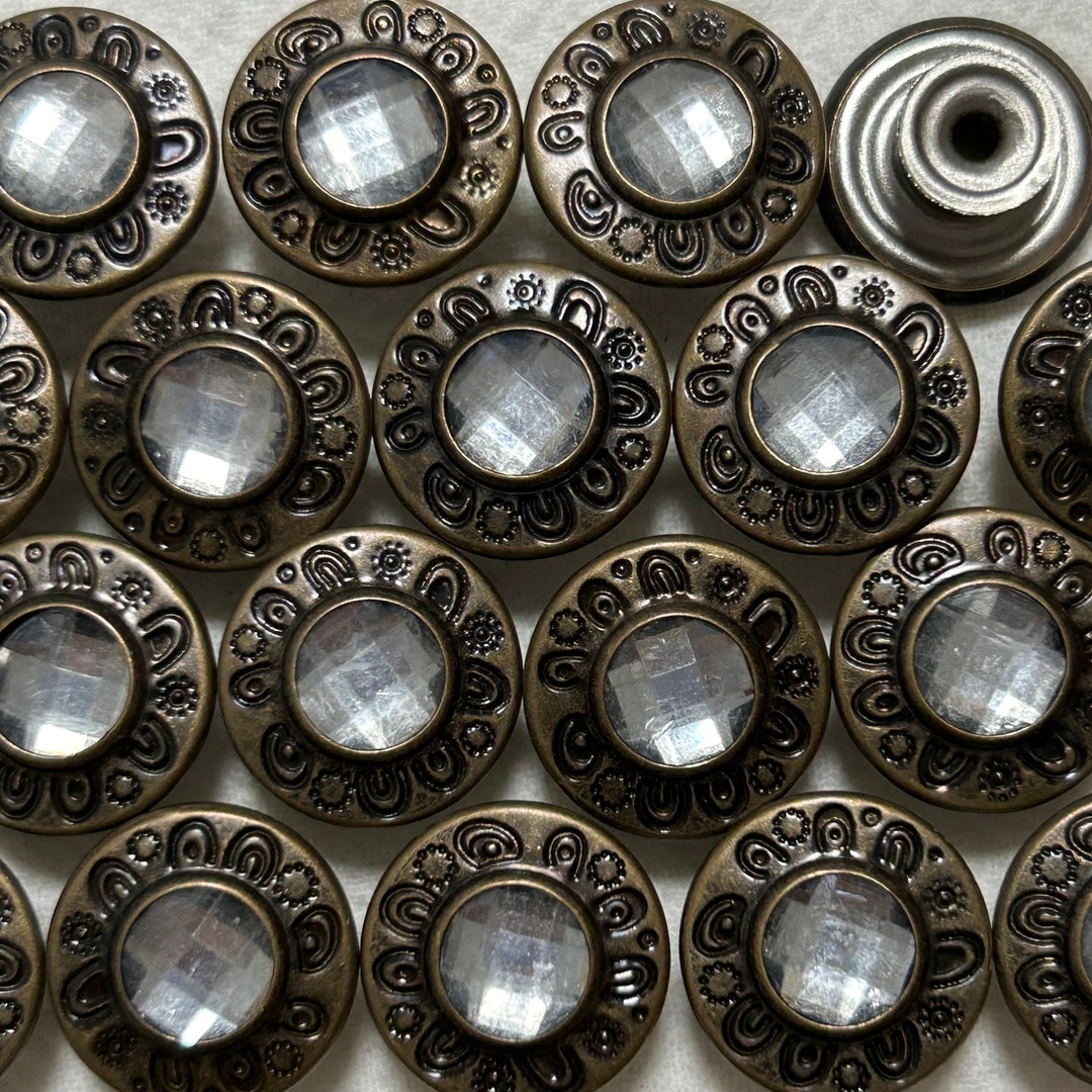 17mm Metal Jean Buttons (10 Sets), No Sew, Jean Tacks, Rivet Buttons ...
