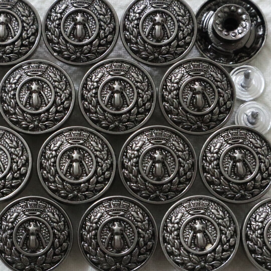 10 Sets 17mm Metal Jean Buttons, No Sew, Jean Tacks, Rivet Buttons ...