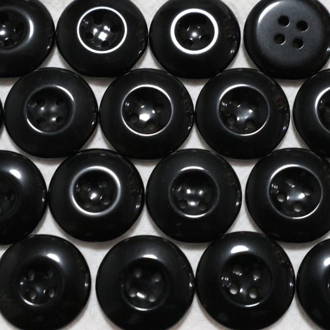20mm Natural Gemstone Buttons, Obsidian Button, Black Crystal Button ...