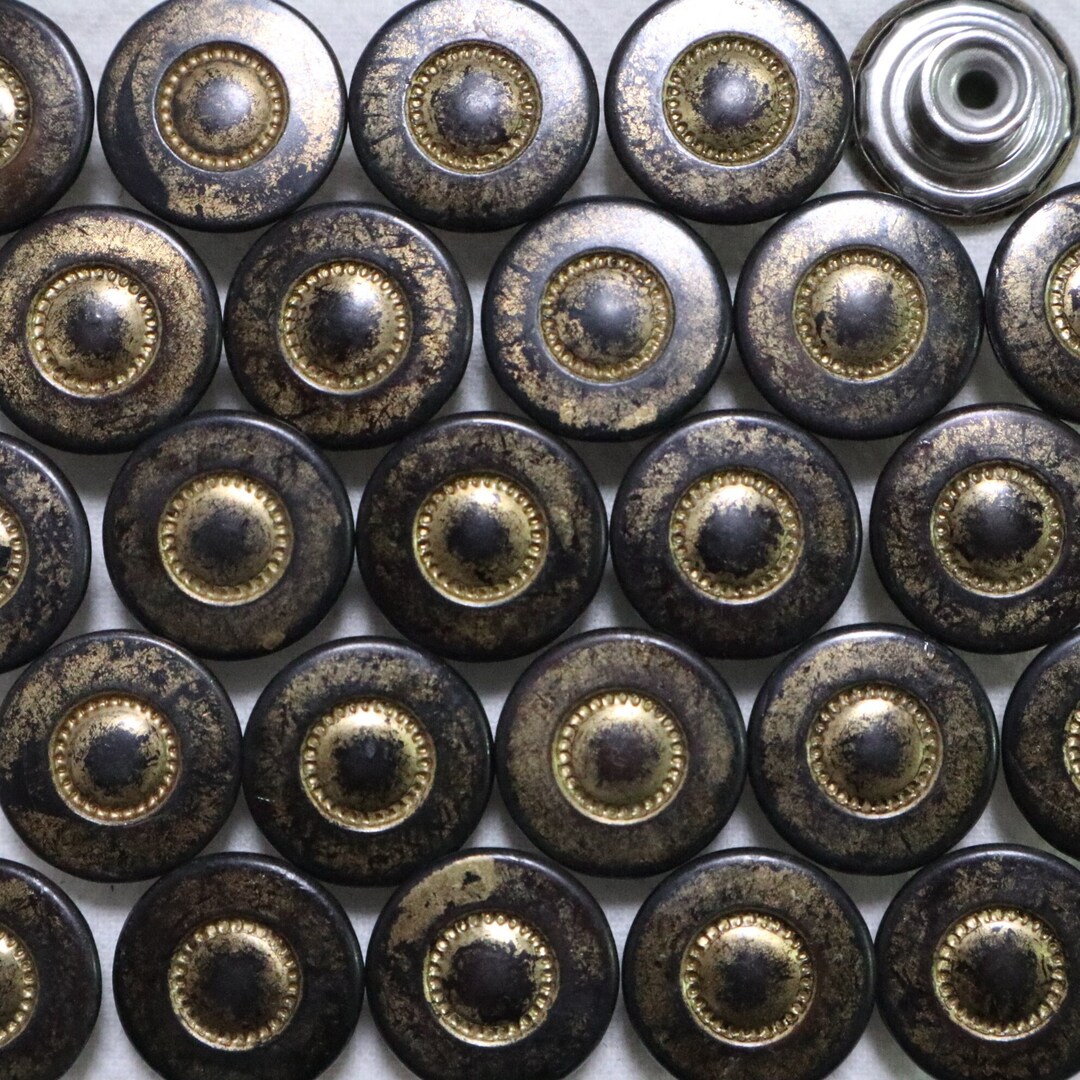 17mm Metal Jean Buttons (10 Sets), No Sew, Jean Tacks, Rivet Buttons ...
