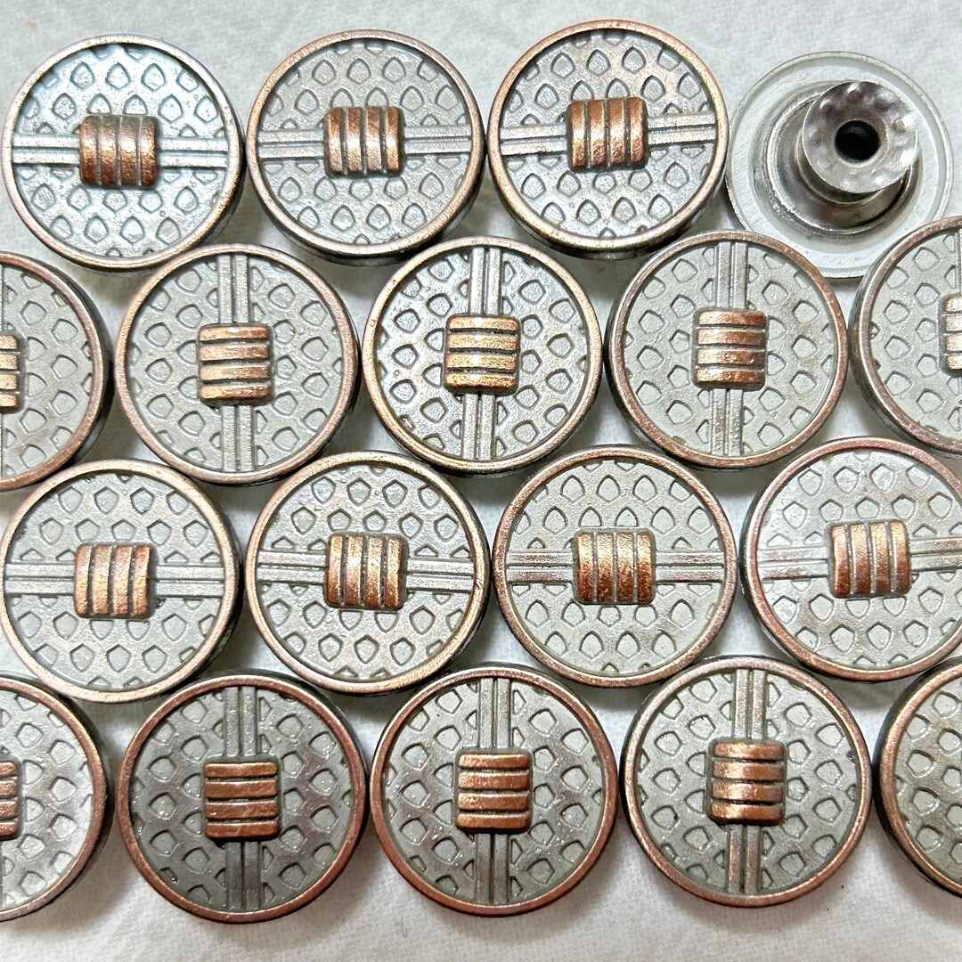 17mm Metal Jean Buttons (10 Sets), No Sew, Jean Tacks, Mixed Colour ...