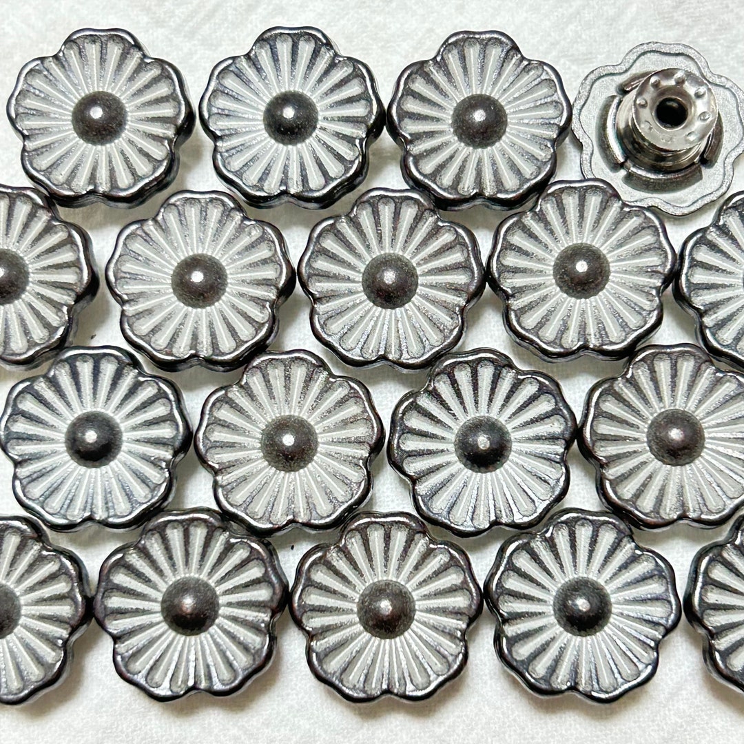 18mm Metal Jean Buttons (10 Sets), No Sew, Jean Tacks, Mixed Colour ...