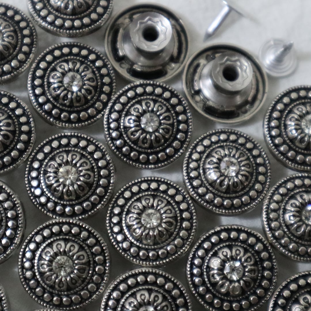 17mm 22mm Metal Jean Buttons (10 Sets), No Sew, Jean Tacks, Rivet ...