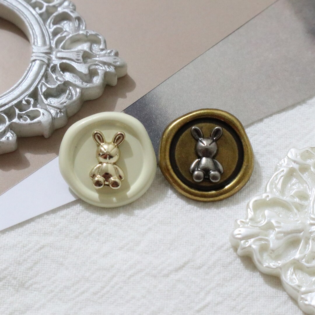 20mm Metal Shank Buttons, Rabbit Buttons, White, Ivory, Gold, Silver ...