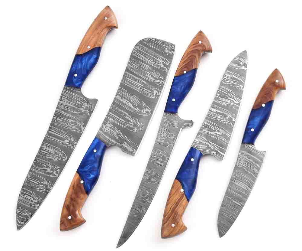 Sapphire | 5-piece Kitchen Knife Set | Faneema Cutlery - Etsy