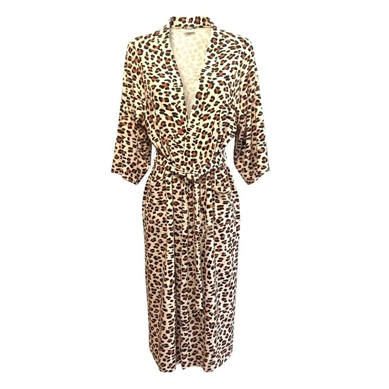 Milkmaid Goods Leopard Print Robe Sz Large - Etsy