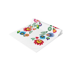 Polish Folk Art Table Runner cotton, Poly - Etsy