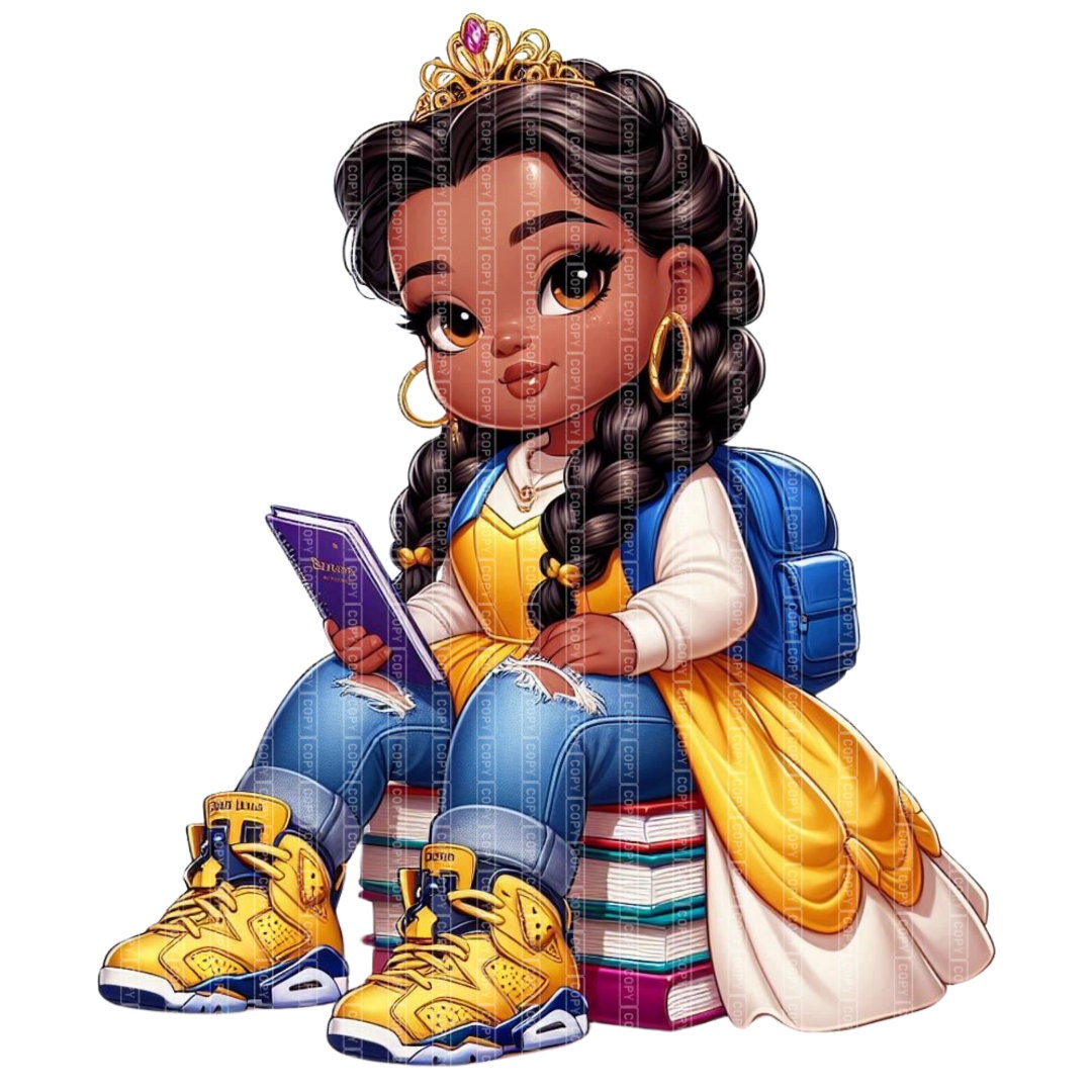 Princess Back to School PNG , Back to School Png, Princess PNG, Cute ...