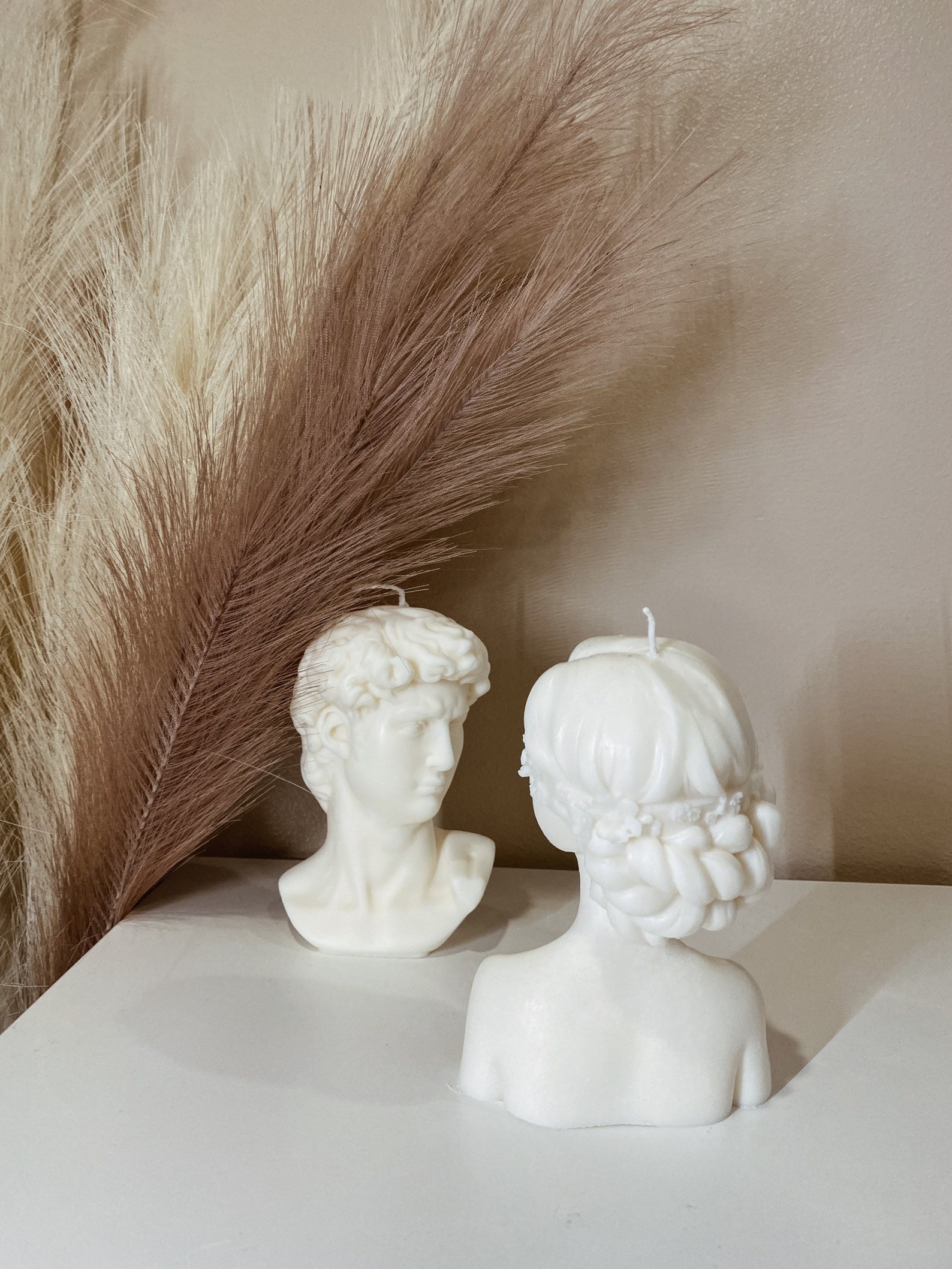 Floral Female Bust Female Candle Trendy Aesthetic Gift - Etsy