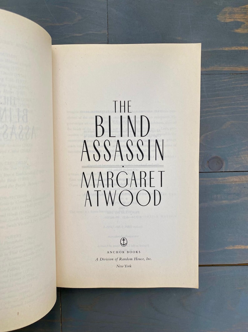 The Blind Assassin by Margaret Atwood - Etsy