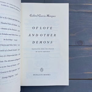 Of Love and Other Demons by Gabriel García Márquez - Etsy