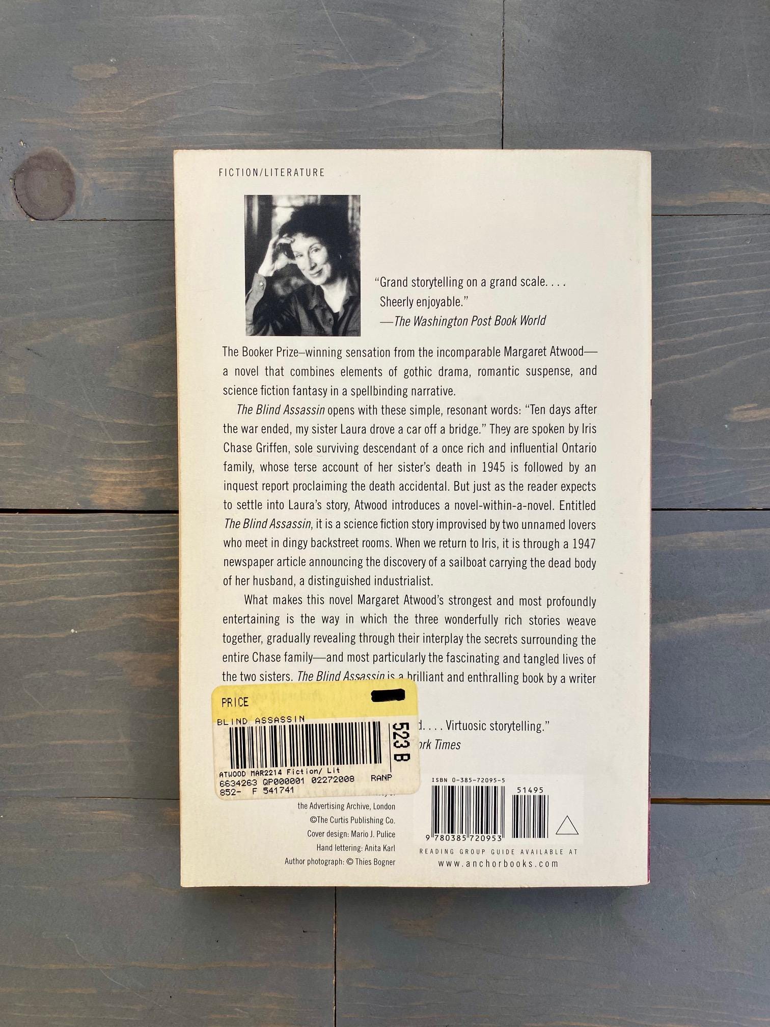 The Blind Assassin by Margaret Atwood - Etsy