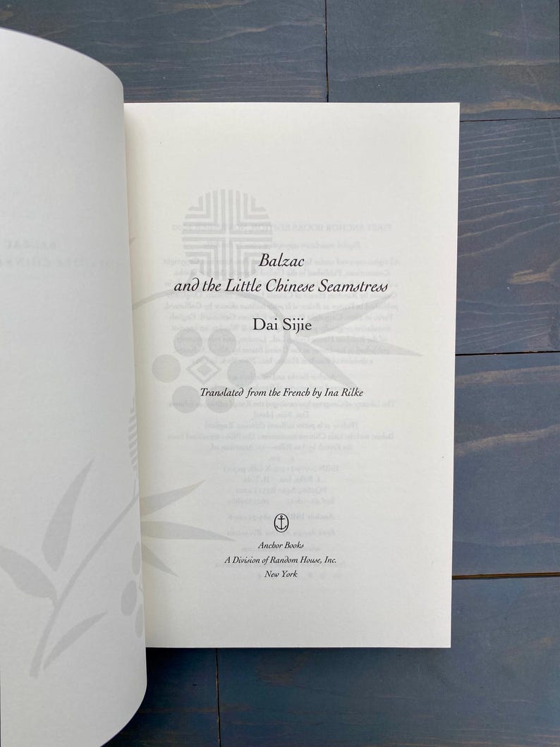 Balzac and the Little Chinese Seamstress by Dai Sijie - Etsy