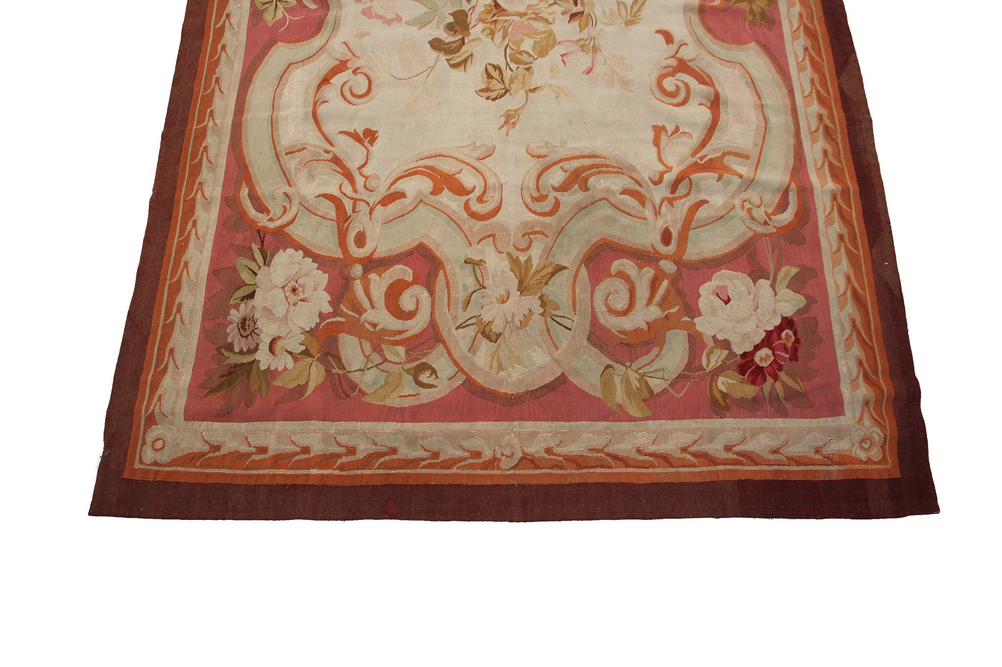 Rare Size Pre-1900 Antique French Aubusson Rug Authentic Antique French ...