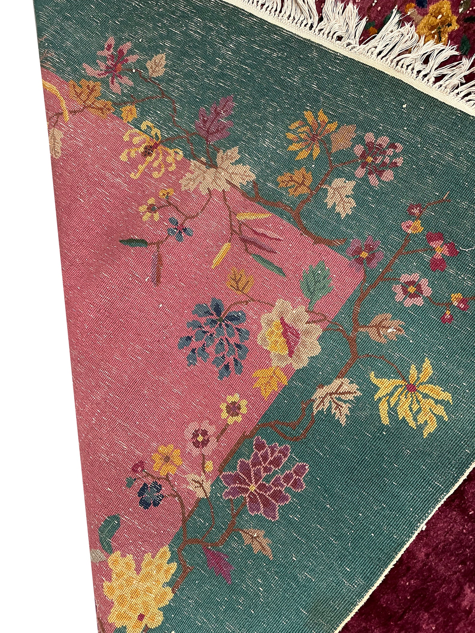 Antique Art Deco Chinese Rug Walter Nichols Handmade 9x12 Purple Rug ...