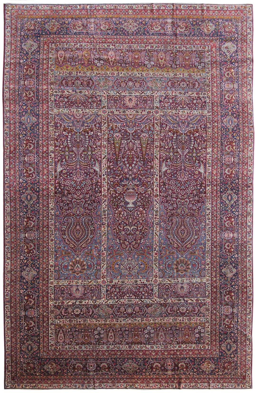 Exceptional Antique Rug Vase Masterpiece Handmade 12x20 Purple Red Kork ...