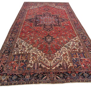 Rare Antique Rug 1930 Handmade Antique Rug 10x15 Red 287cm X 469cm - Etsy