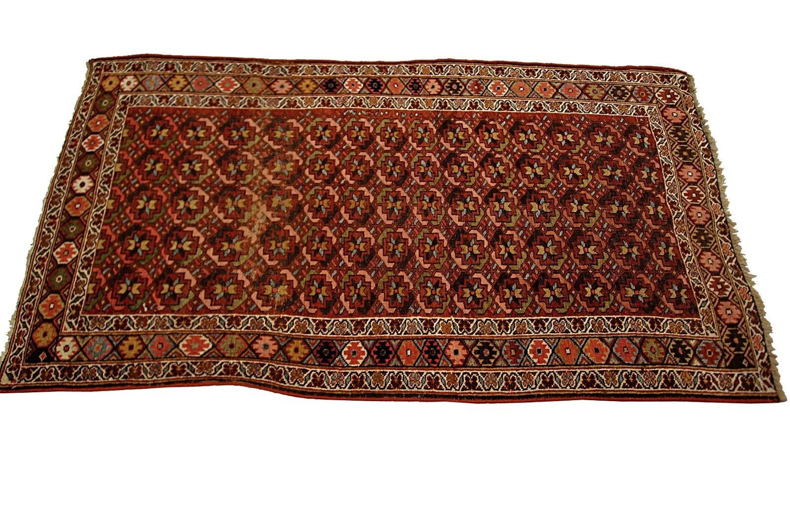 Antique Rug Handmade Shabby Chic Pile Area 4x7 Brown Rug Rectangle ...