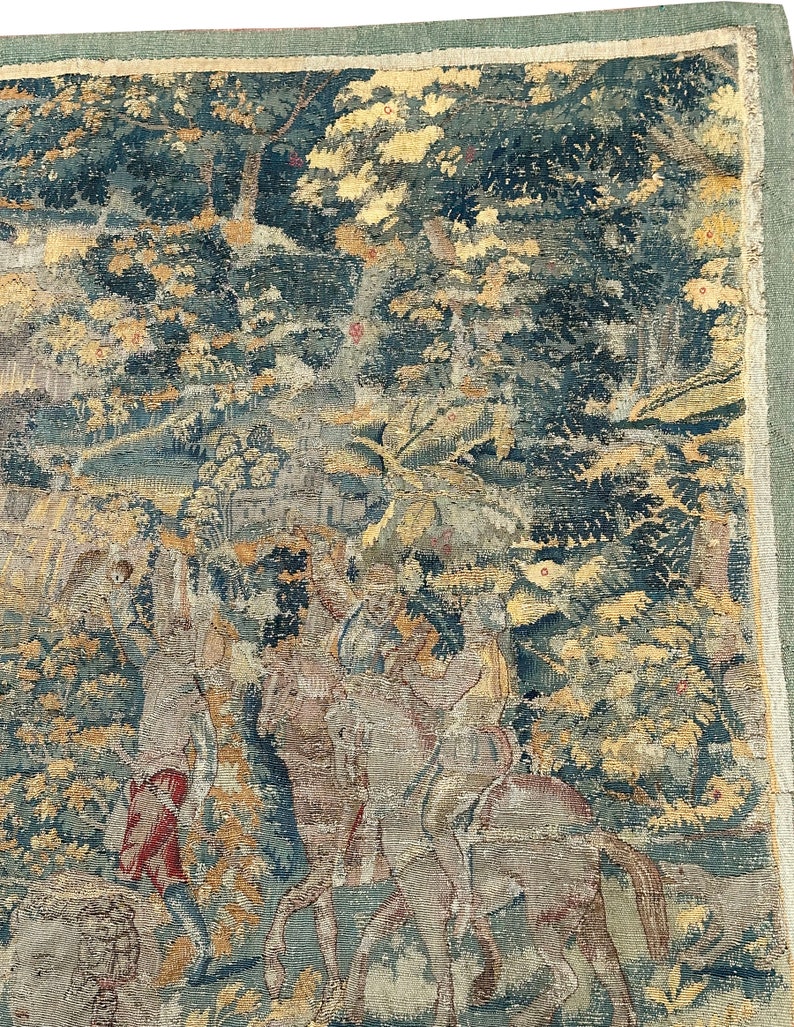 Rare 17th Century Rare Antique Flemish Tapestry Fine Wool & Silk ...