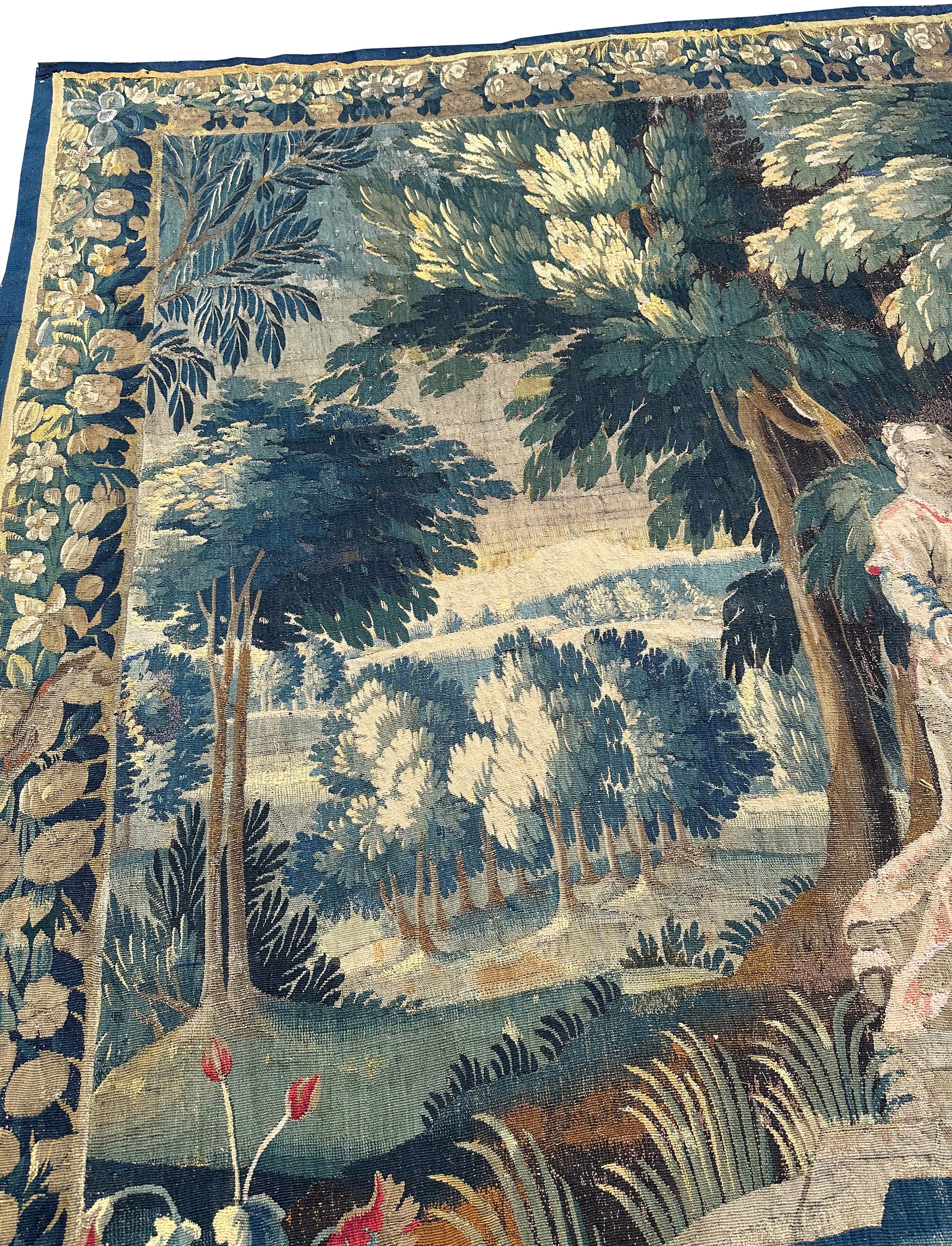 Rare 17th Century Rare Antique Flemish Tapestry Fine Wool & Silk ...