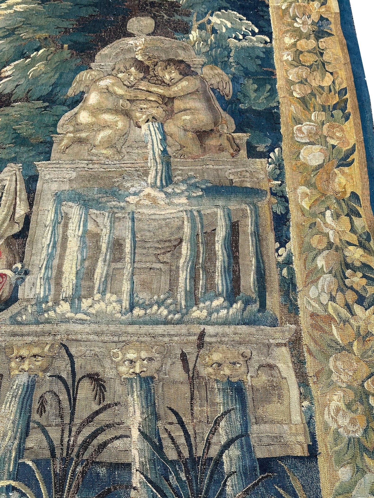 Rare 17th Century Rare Antique Flemish Tapestry Fine Wool & Silk ...