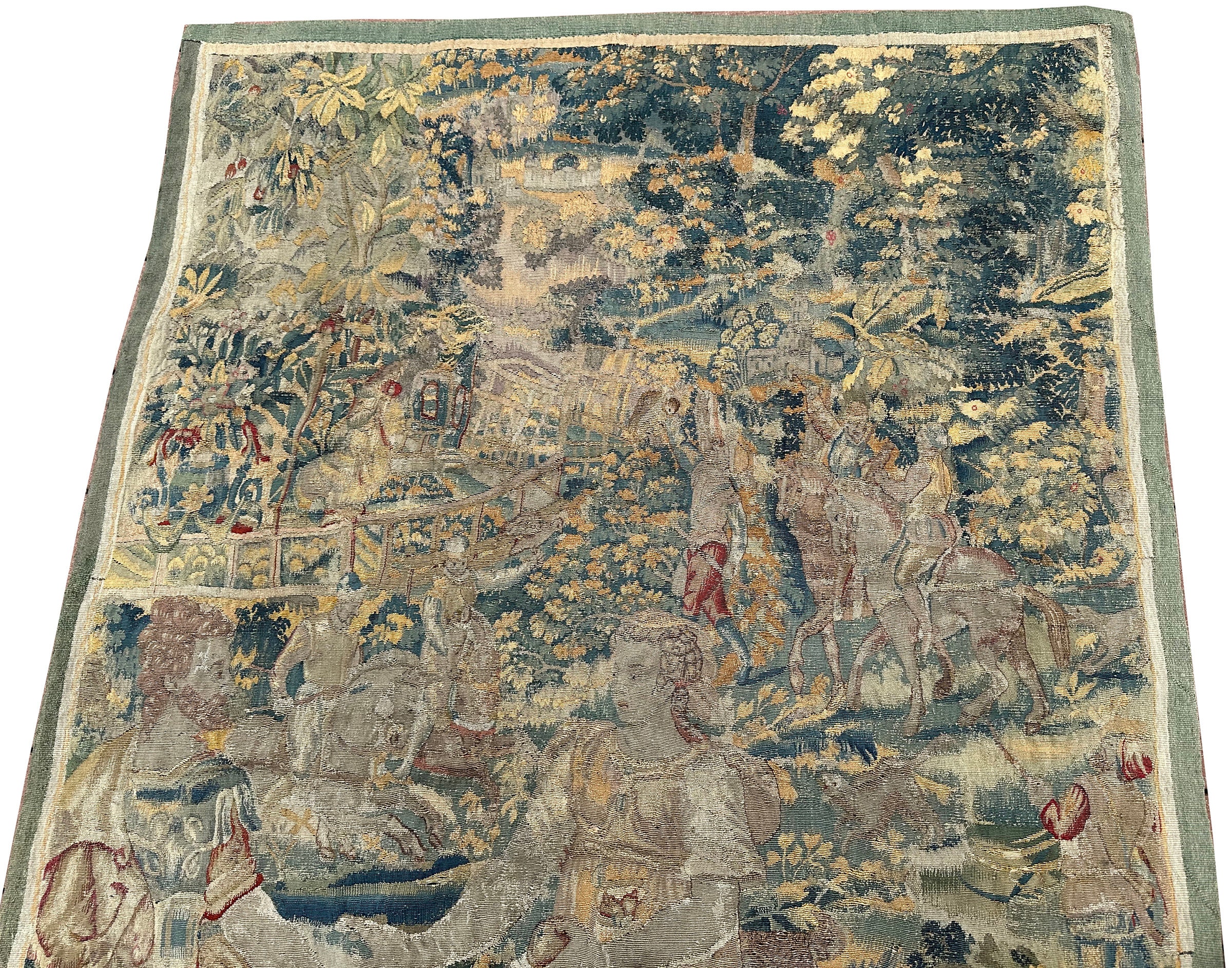 Rare 17th Century Rare Antique Flemish Tapestry Fine Wool & Silk ...