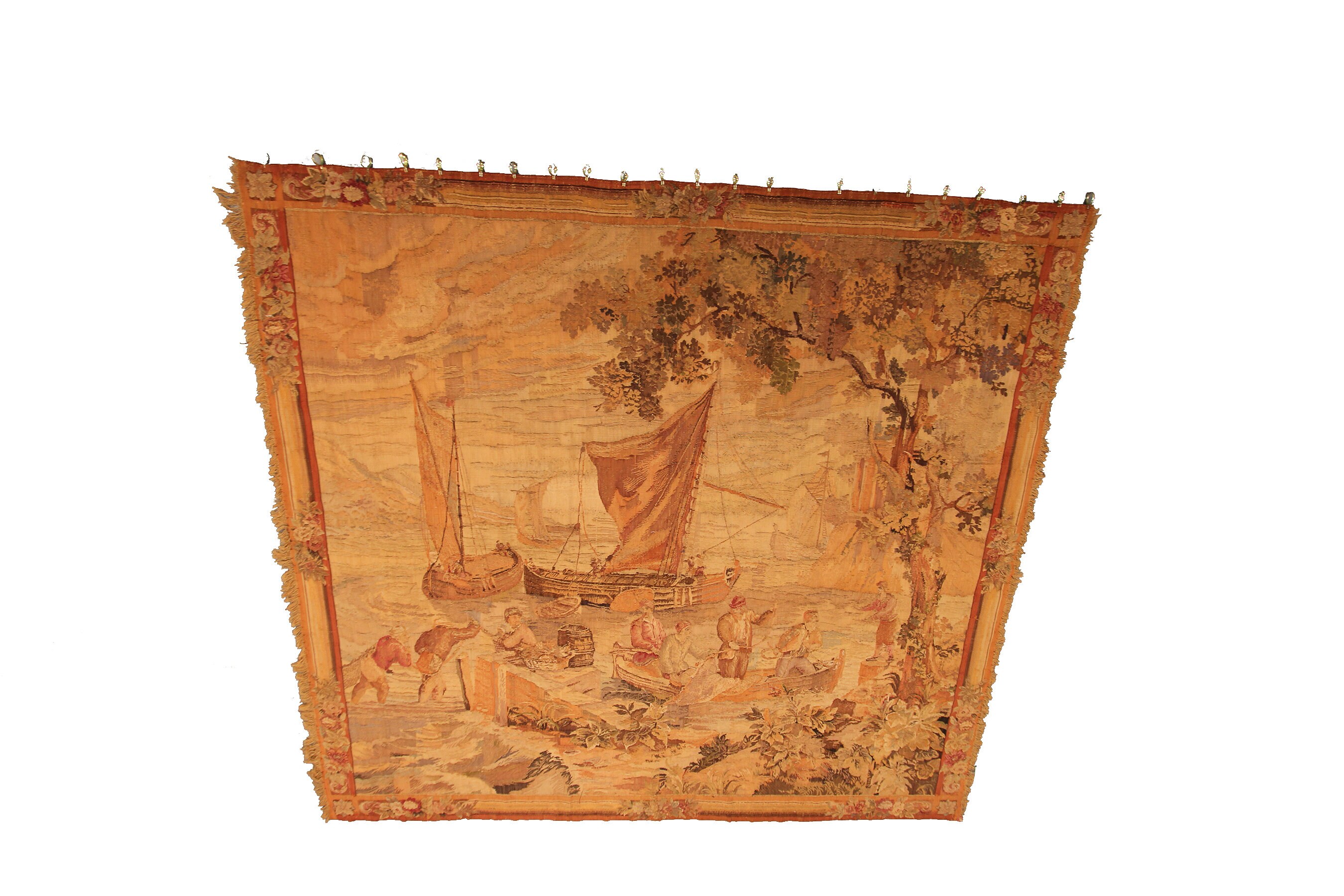 Rare Pre-1900 Rare Antique French Tapestry Fine Wool Tapestry Intricate ...