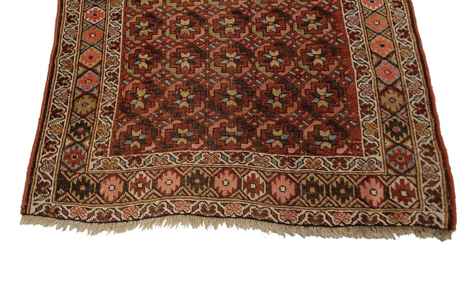 Antique Rug Handmade Shabby Chic Pile Area 4x7 Brown Rug Rectangle ...