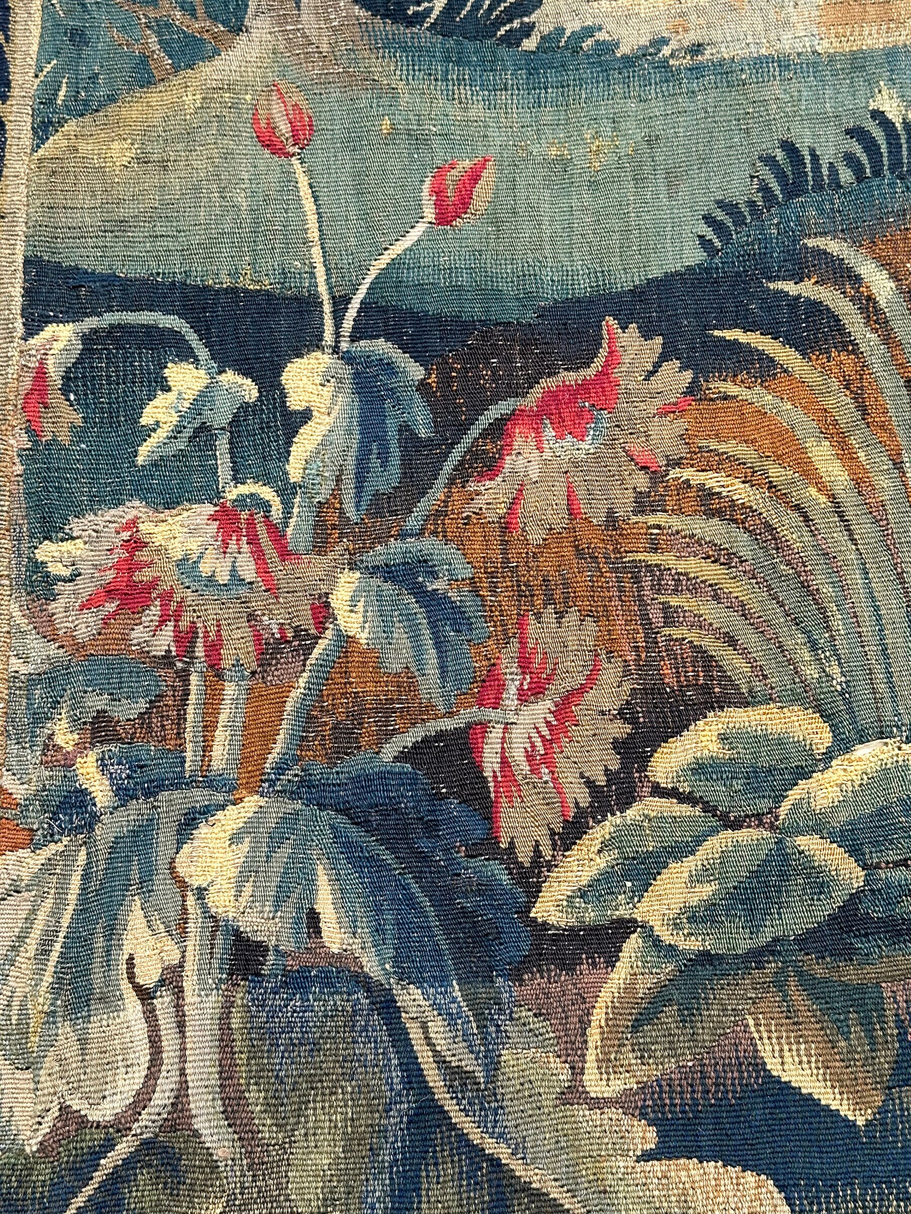 Rare 17th Century Rare Antique Flemish Tapestry Fine Wool & Silk ...