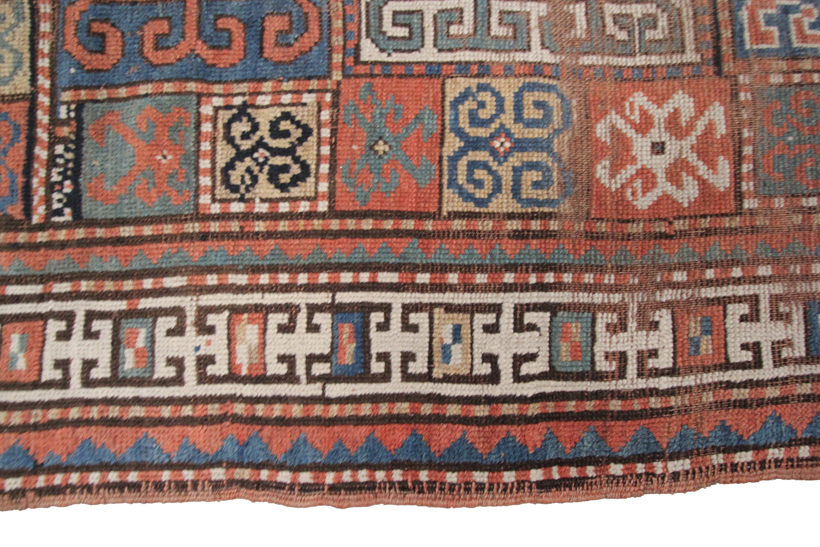Pre-1900 Rare Tribal Antique Caucasian Kazak Rug Pinwheel Caucasian Rug ...