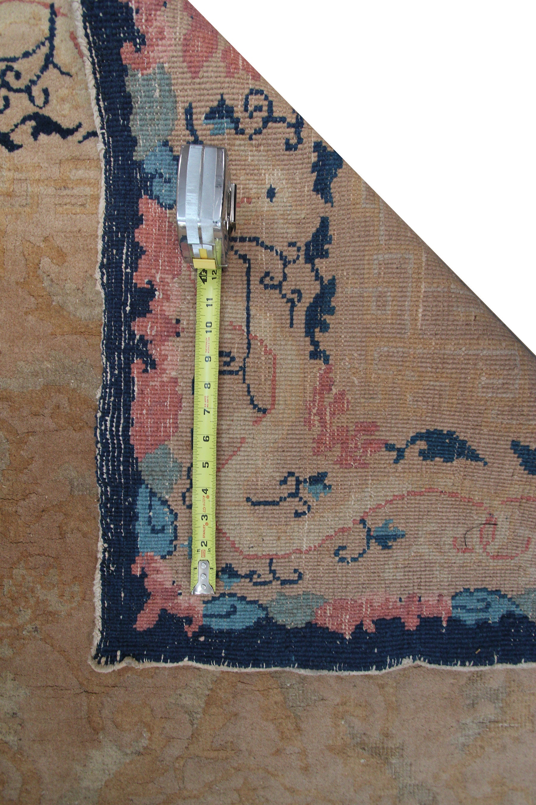 Rare Antique Art Deco Chinese Rug Handmade Abstract 4x7 Beige Rug 132cm ...