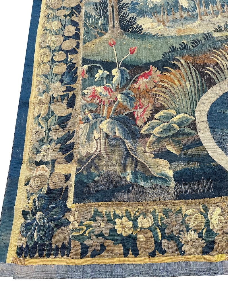 Rare 17th Century Rare Antique Flemish Tapestry Fine Wool & Silk ...