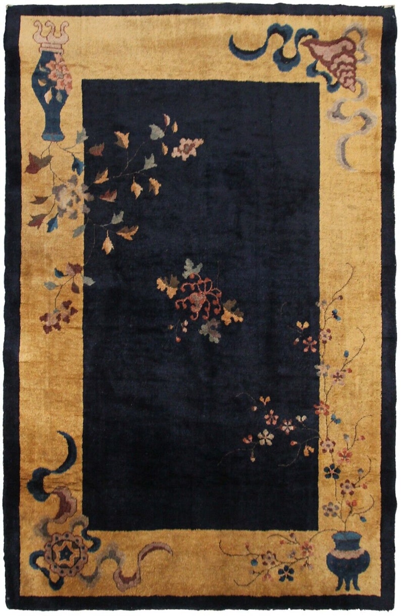 Antique Art Deco Rug Antique Chinese Walter Nichols Handmade - Etsy