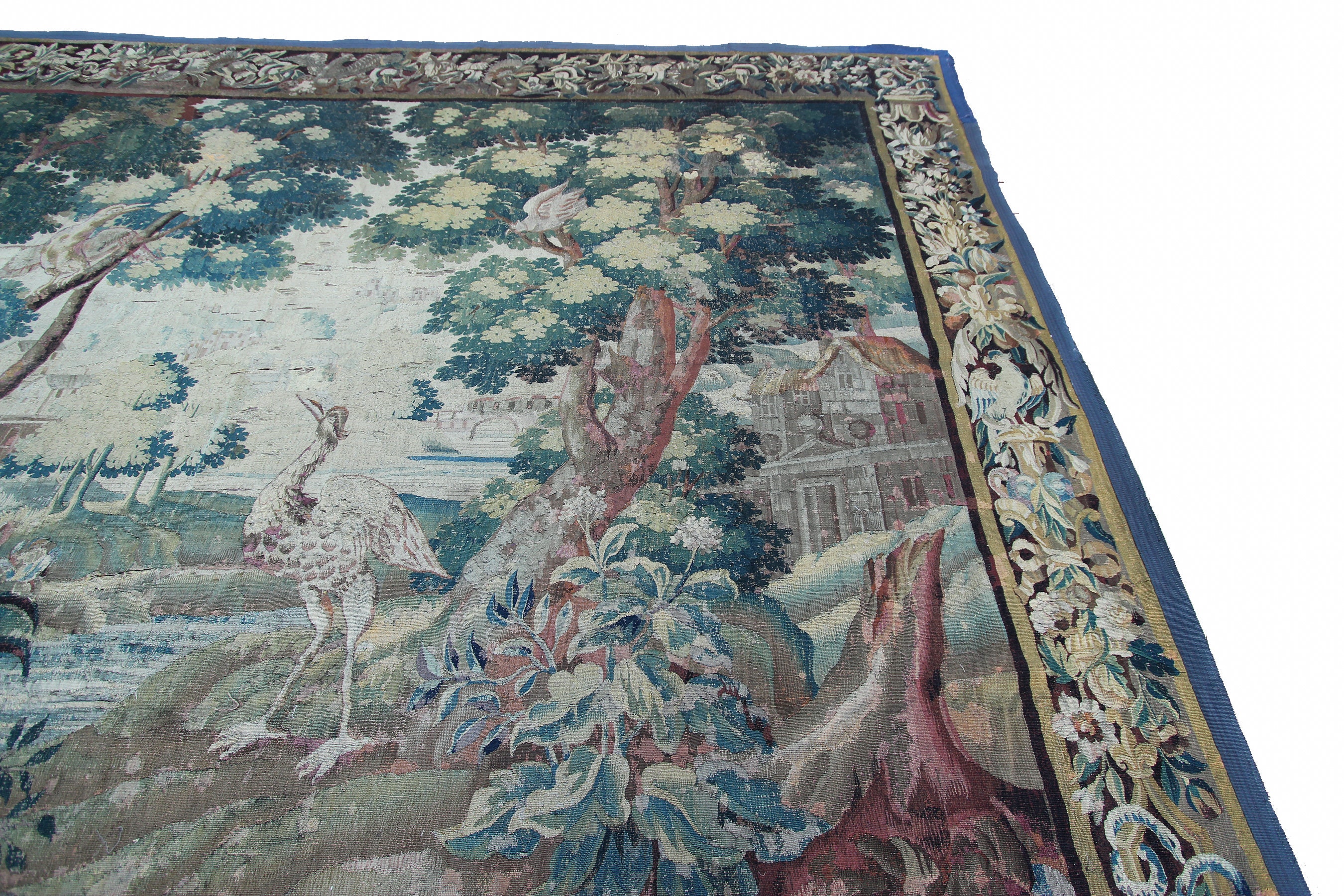 Early 18th Century Flemish Antique Tapestry Verdure Wool & Silk Rug ...
