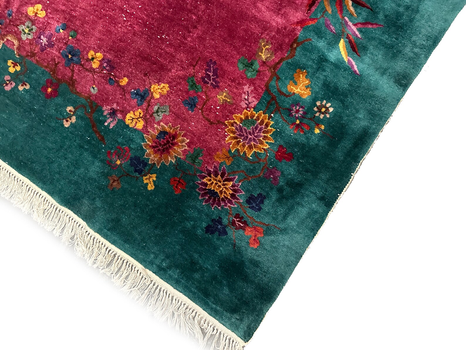 Antique Art Deco Chinese Rug Walter Nichols Handmade 9x12 Purple Rug ...