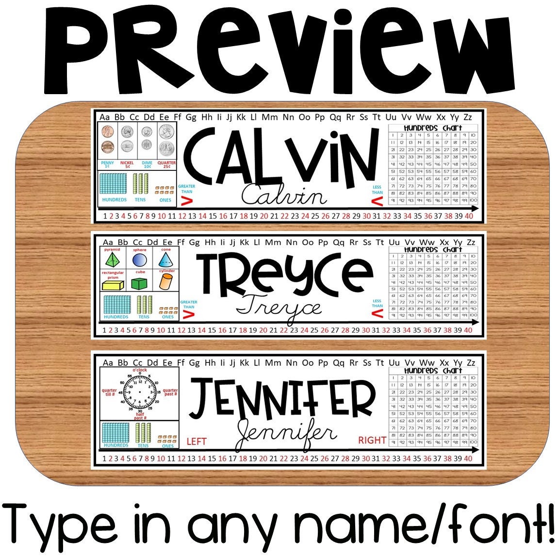 Editable Back to School Personalized Name Plates - Etsy