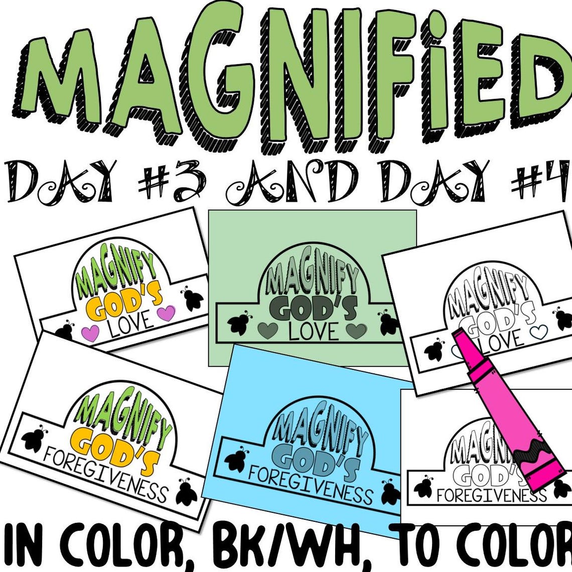 MAGNIFIED Vbs Vacation Bible School Craft Hats Crowns Coloring for Each ...