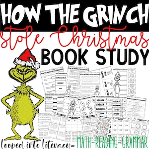 How the Grinch Stole Christmas Book Study - Etsy