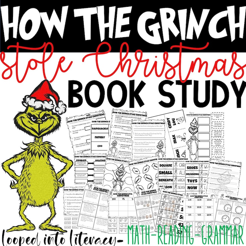 How the Grinch Stole Christmas Book Study - Etsy
