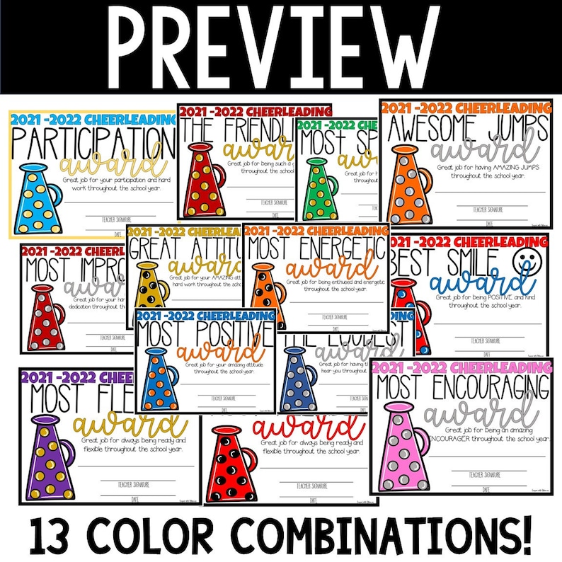 CHEERLEADING AWARDS - Etsy