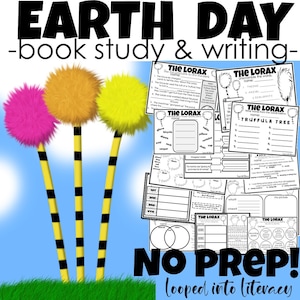 The LORAX Book Study Printables Reading Writing Digital No Prep Great ...