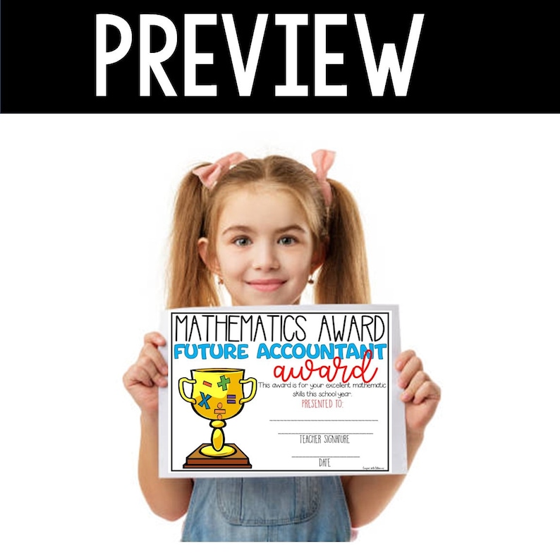 Math Awards for Everyone - Etsy