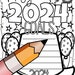 New Year's Day 2024 New Year's Coloring and Writing Pages - Etsy