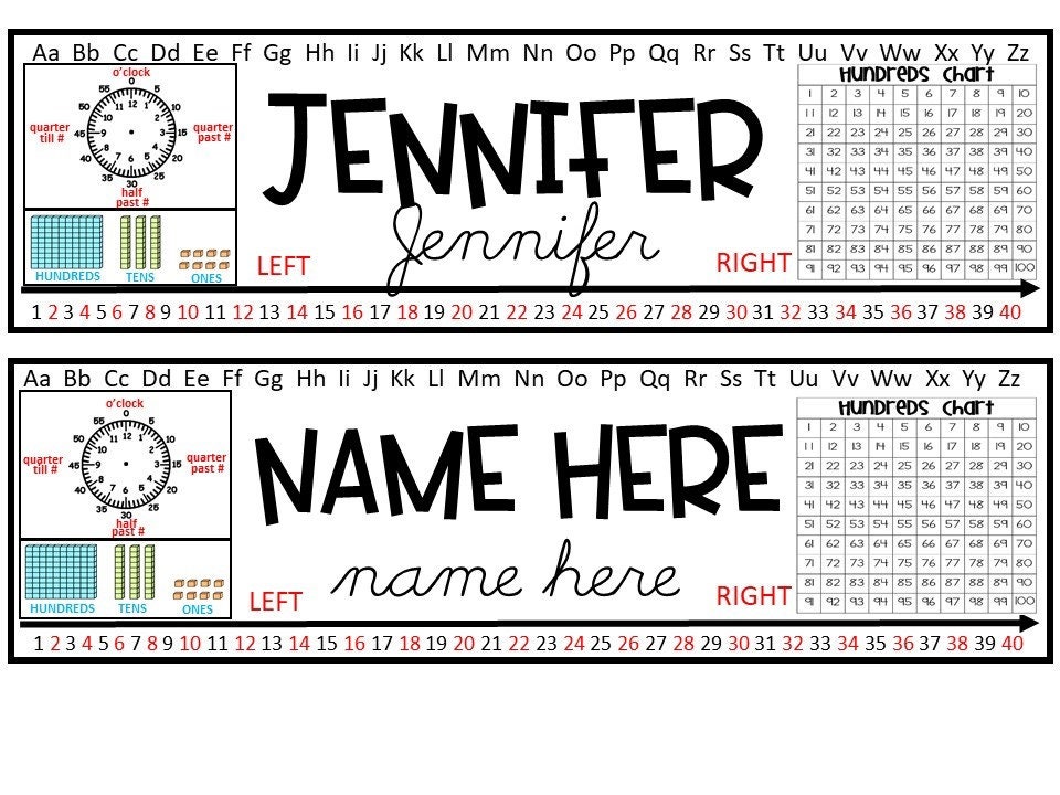 Editable Back to School Personalized Name Plates - Etsy