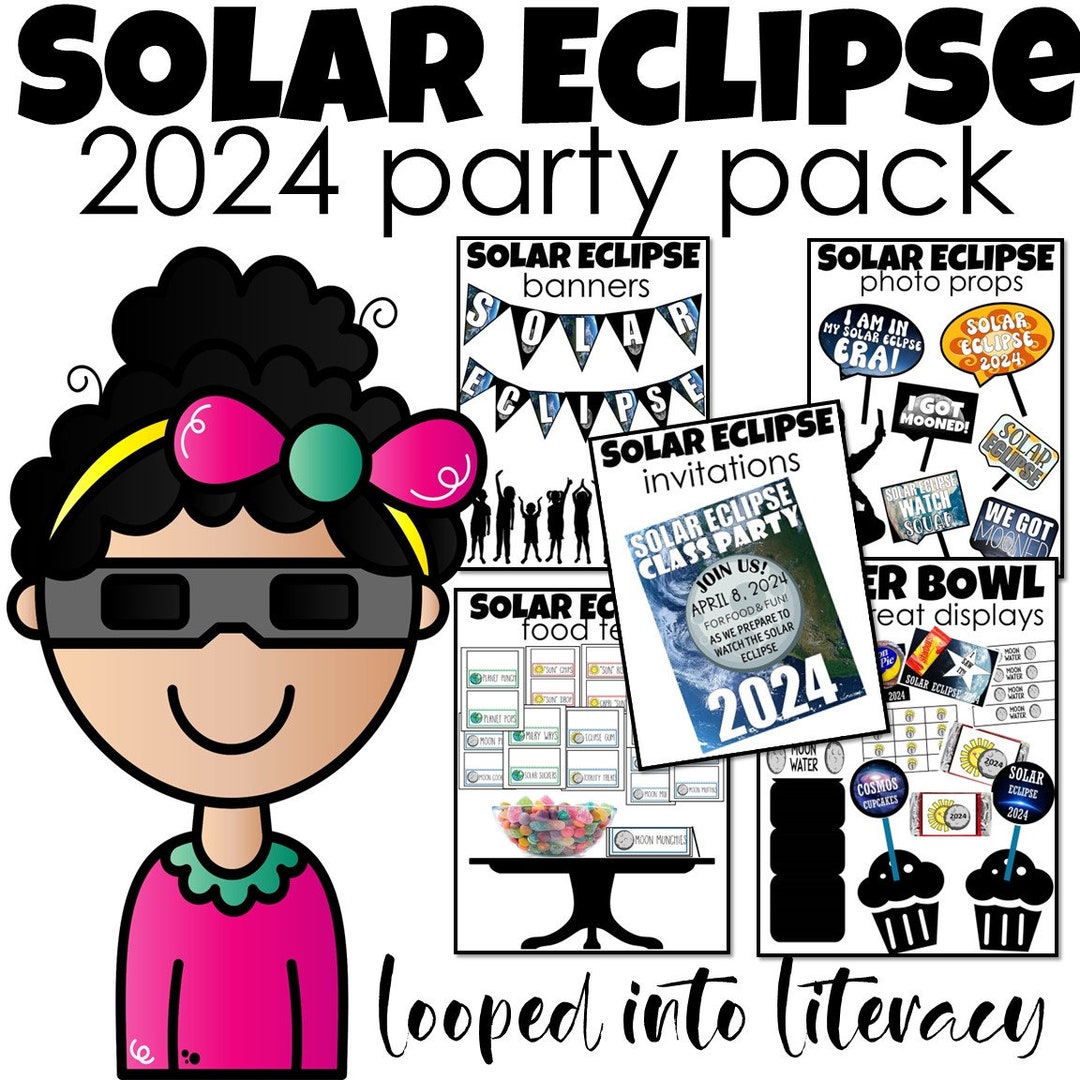 Solar Eclipse 2024 Party Pack Solar Eclipse Banner Food Tents ...