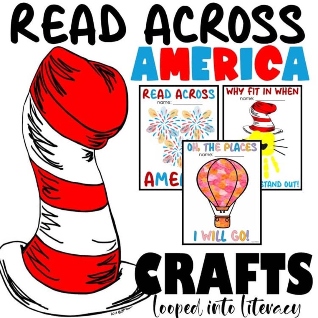 Read Across America Week Dr. Seuss Crafts Art Torn Art Handprints ...