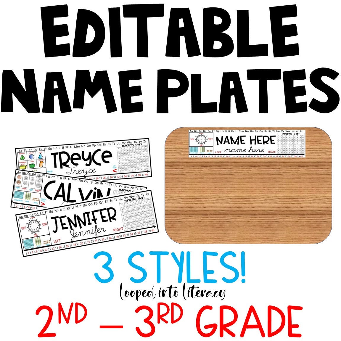 Editable Back to School Personalized Name Plates - Etsy