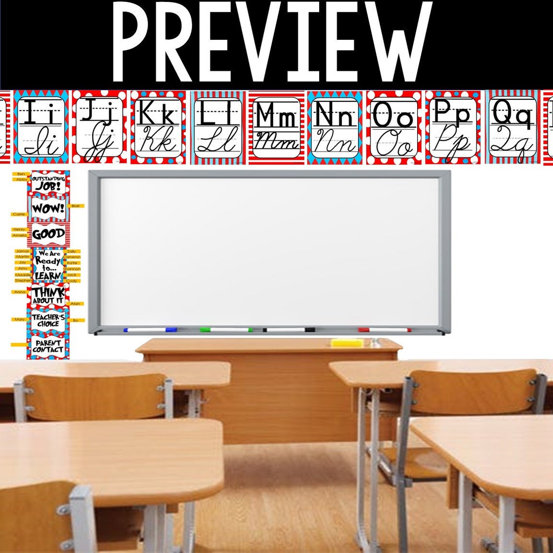 Dr. Seuss Inspired ABC Alphabet Posters Manuscript and Cursive - Etsy