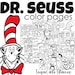 Dr. Seuss Read Across America Week Cat in the Hat Color Pages - Etsy